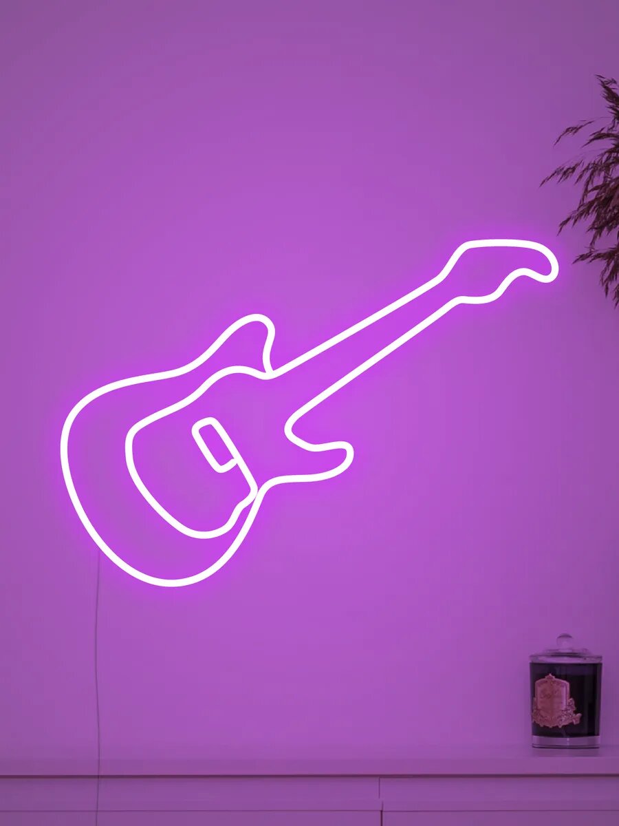 "Гитара" неоновая лампа, светильник