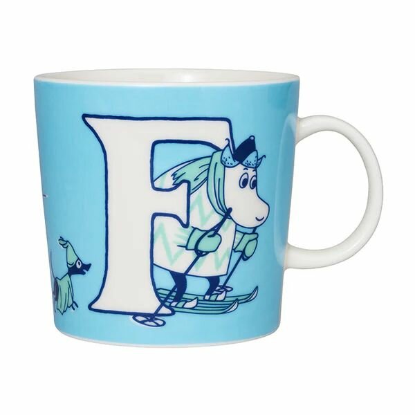 Moomin Кружка Arabia "F", серия алфавит ABC, фарфор, 400 мл (Из Финляндии)