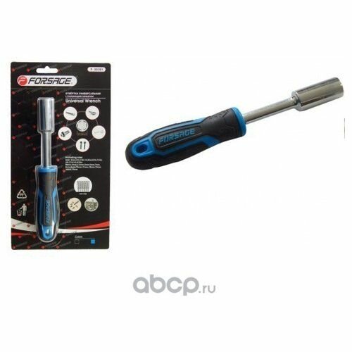 Отвертка с универсальным захватом болтов и гаек, 4-15 мм, L 210 мм, в блистере FORSAGE F30381