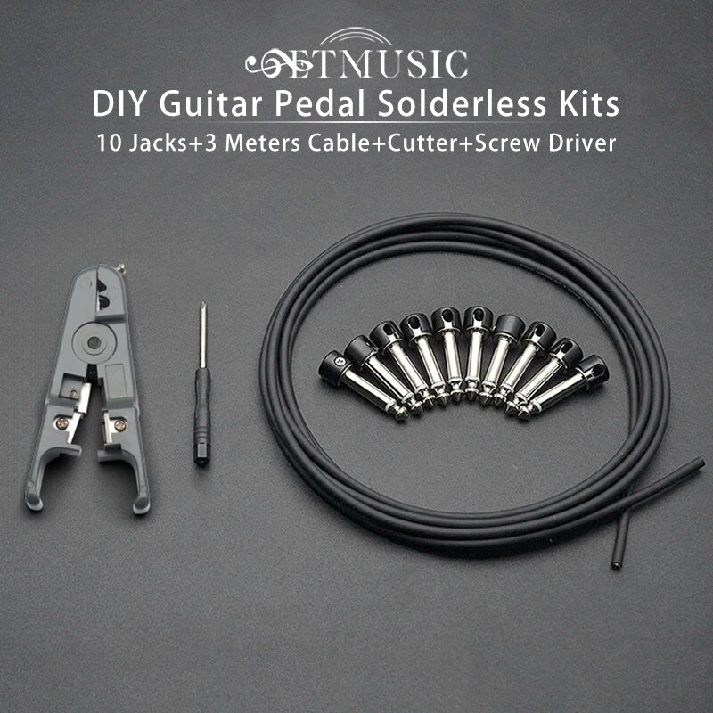 GETMUSIC Solderless Cable Black Cap, 10 шт.