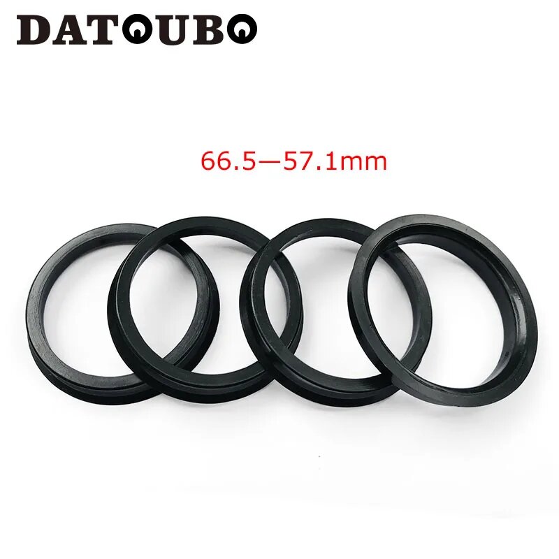 DATOUBO 4 шт. черное пластиковое автомобильное колесо 66,5-57,1 мм центральные кольца, автомобильные аксессуары. От 57,1 до мм втулки кольца Розничная цена