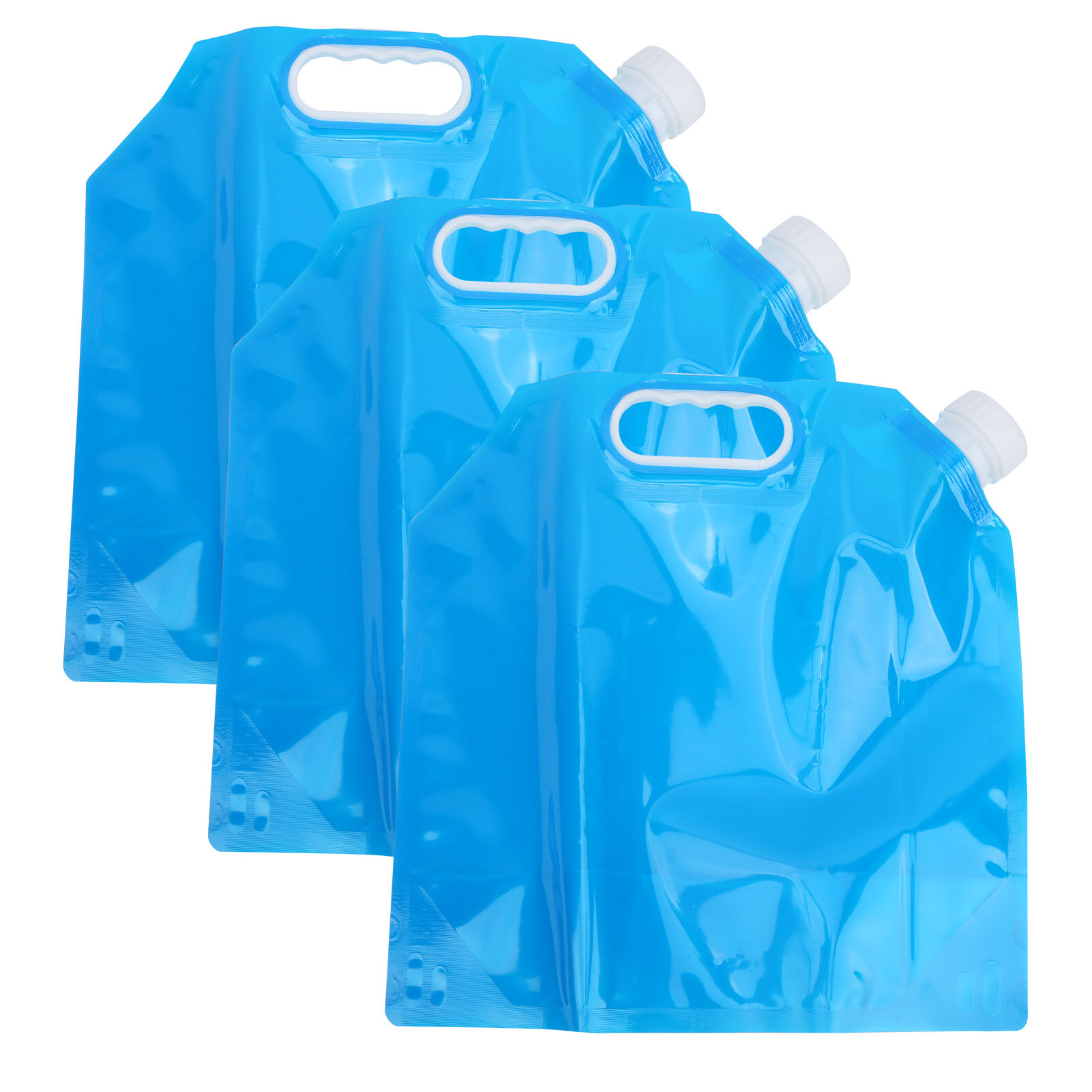 5-литровый большой объем для воды, 3 шт, портативный складной питьевой мешок с насадкой для занятий спортом на открытом воздухе, походов, кемпинга