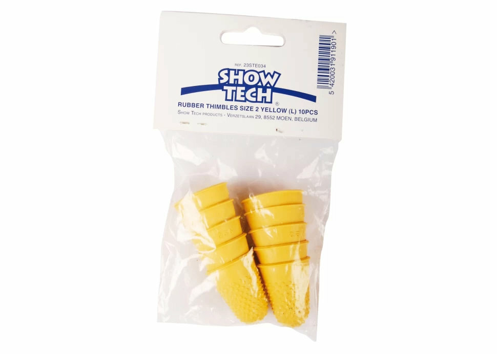 Набор напальчников для тримминга (10 шт.) Show Tech Rubber Yellow L (арт. 23STE034)