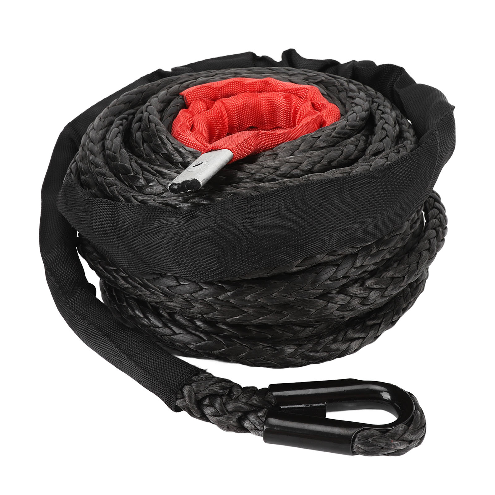 Синтетический трос лебедки с защитным рукавом 9,5 мм x 23 м 7,5 т, высокопрочный трос для лебедки для внедорожников 4WD ATV UTV SUV