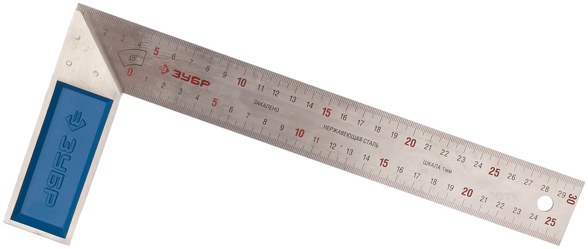 Угольник столярный ЗУБР Профессионал, нержавеющая сталь, 30 см, 2-сторонняя шкала