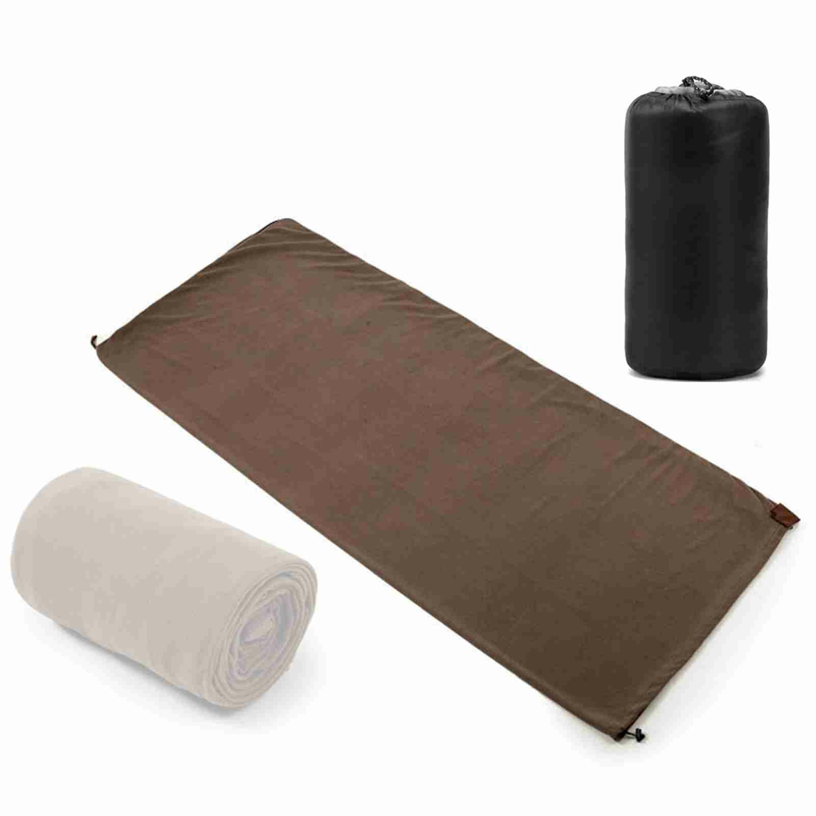 Портативный аварийный спальный мешок для кемпинга, путешествий и походов. Легкий флисовый спальный мешок для кемпинга, путешествий и походов.