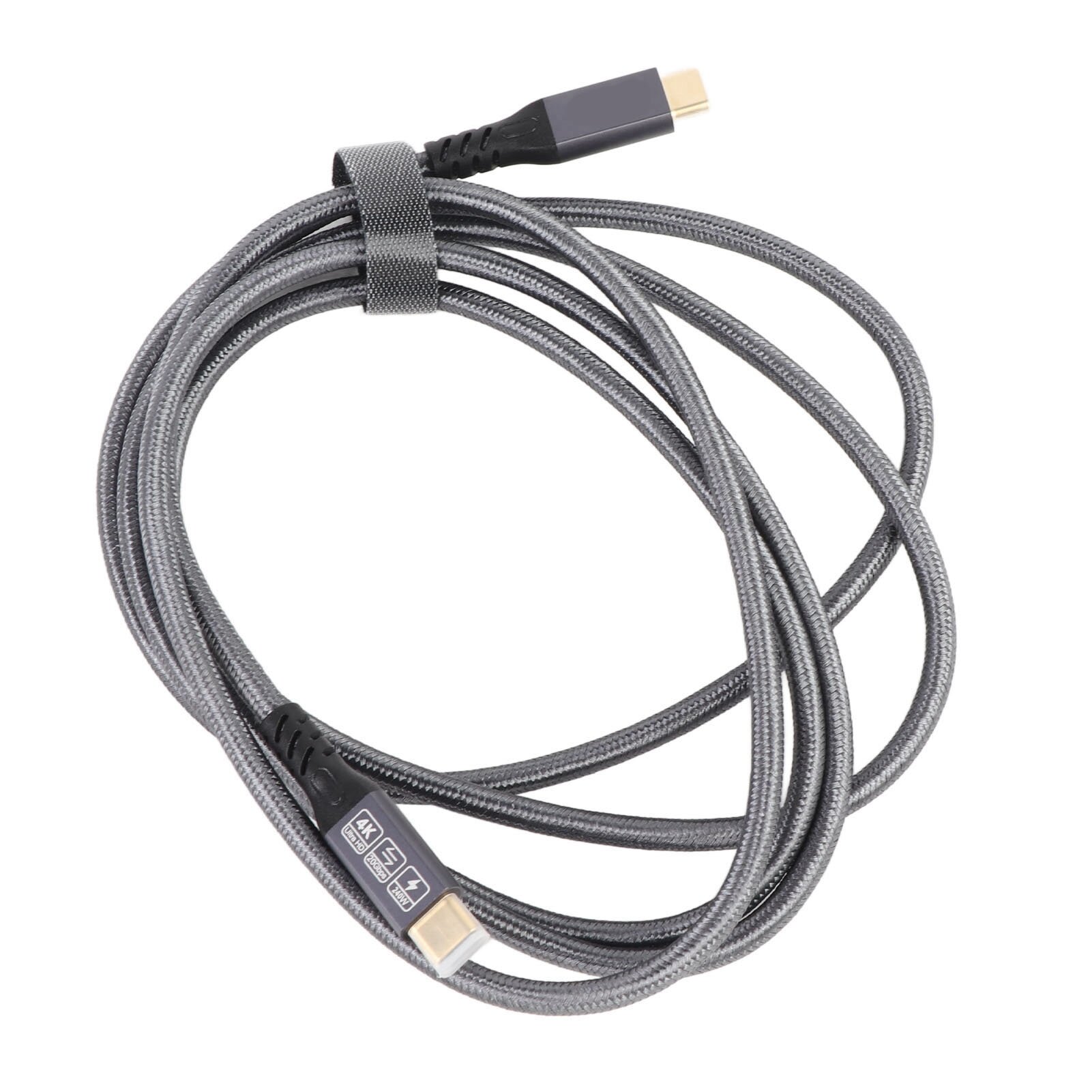 Кабель USBC — USBC 3.2 Gen 2 20 Гбит/с, 240 Вт, 4K 60 Гц, 2 м