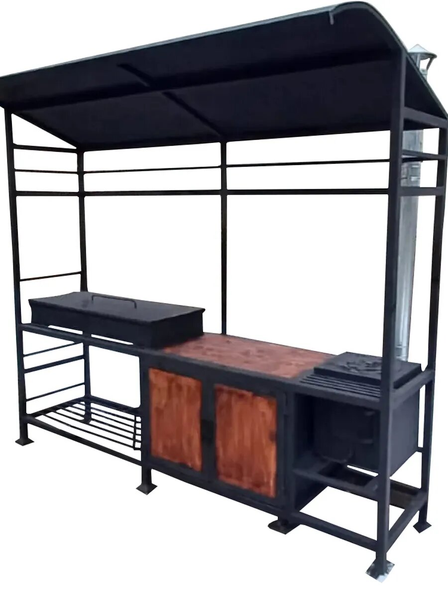 Мангал с навесом лофт 3 мм жаровня