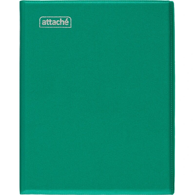 Бизнес-тетрадь А5 240л ATTACHE, на кольцах, зеленый, обложка ПВХ