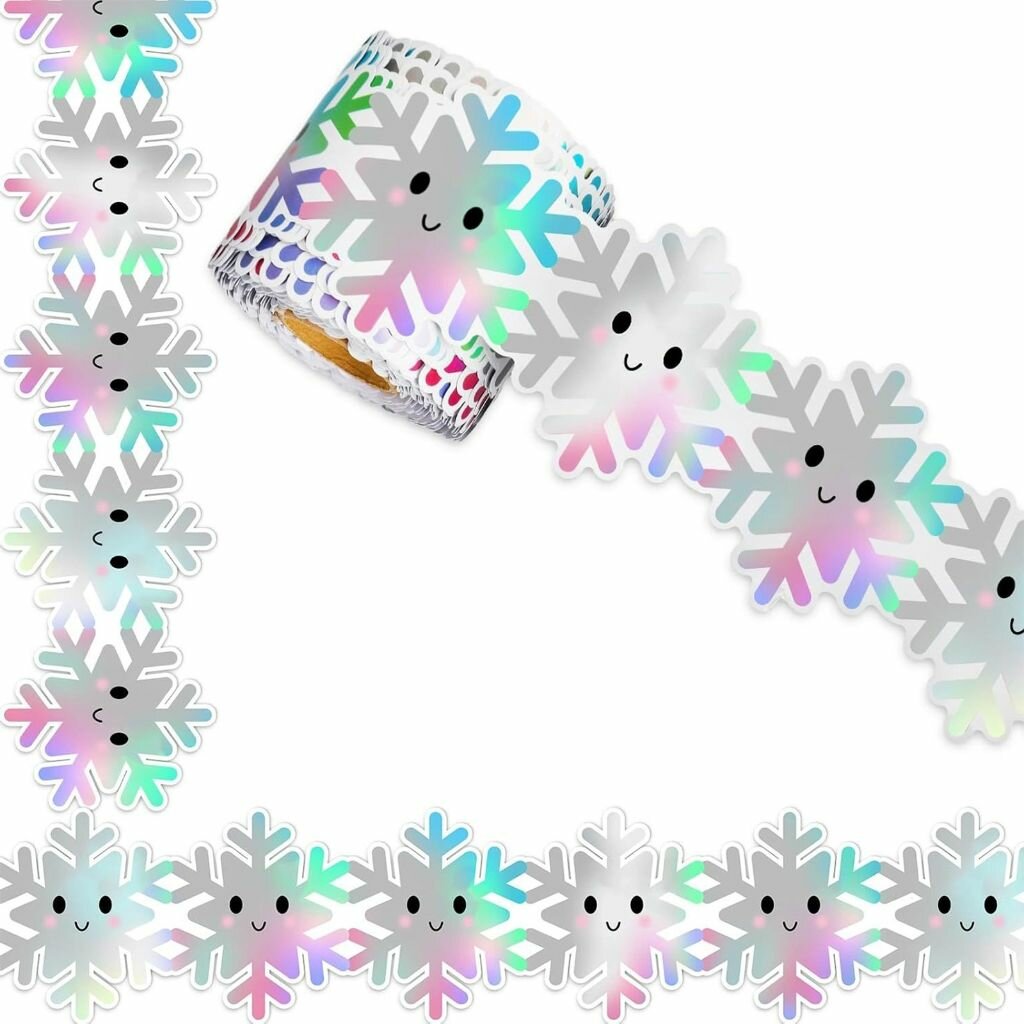 10-метровая доска объявлений в виде снежинки, рождественская наклейка на границе доски