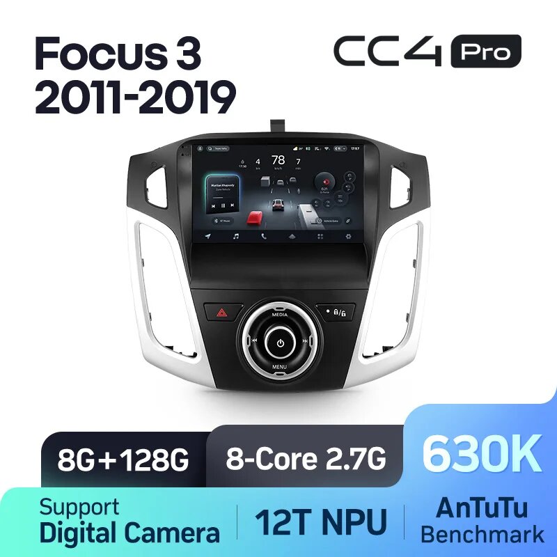 TEYES Тиайс CC4 PRO Штатная магнитола For Форд Фокус 3 For Ford Focus 3 Mk 3 2011 - 2019 автомагнитола 2 DIN DVD GPS CarPlay And Focus 3 CC4p 128G