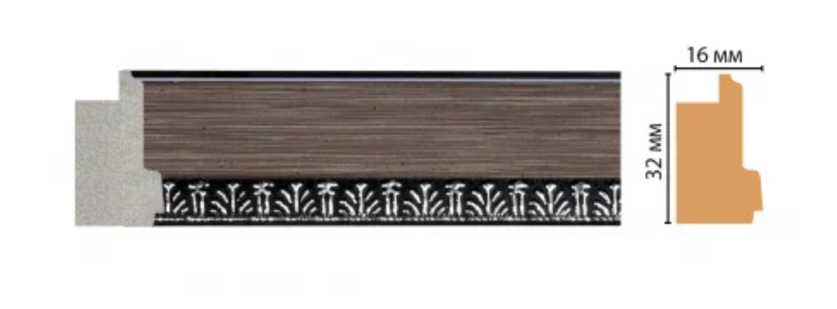 Багет Decomaster FM16-1 В32хШ16хД2850 мм / Декомастер.