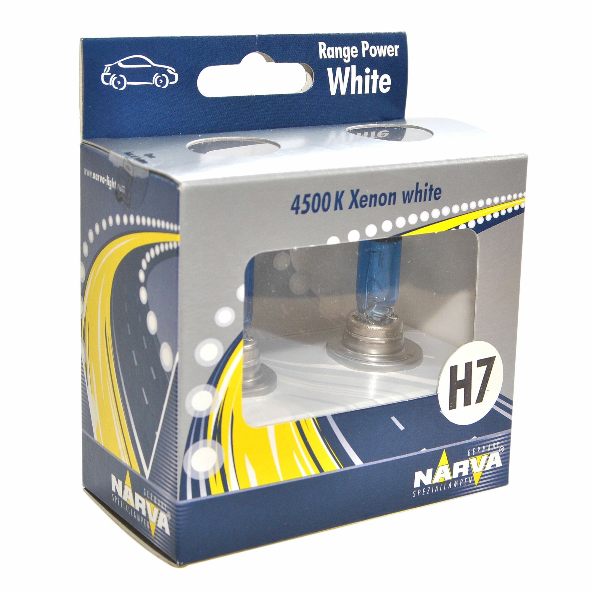 Автолампа H7 55W PX26d RANGE POWER WHITE 4500K 12V, 2 шт