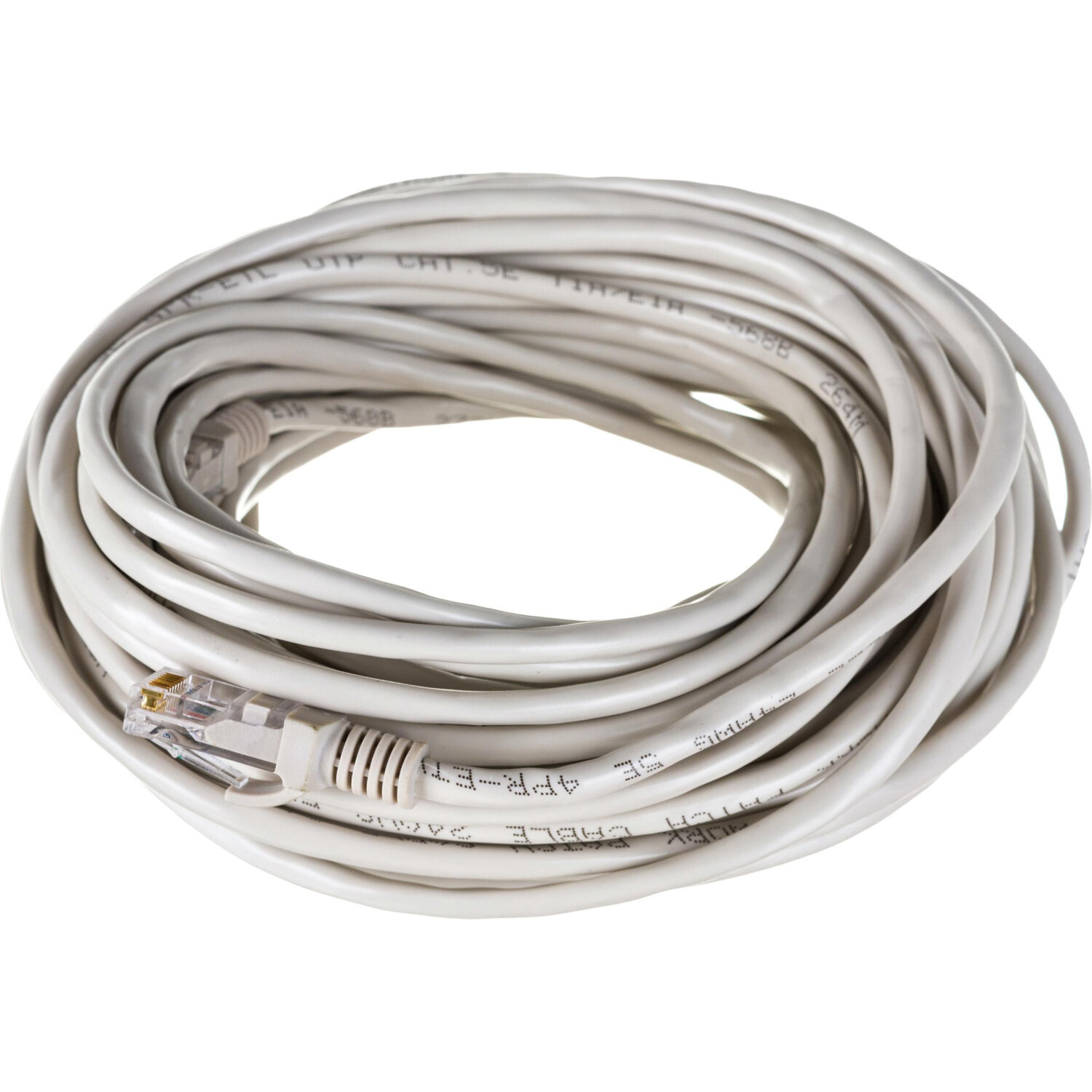 Патч-корд ExeGate UTP-RJ45-RJ45-5e-15M-GY, UTP, 15 м, серый, многожильный