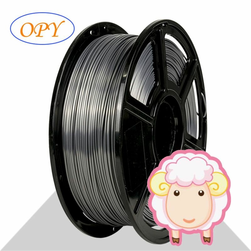 Шелковая нить для 3d принтера OPY 1,75мм 1кг Шелковая нить PLA Металл Серый