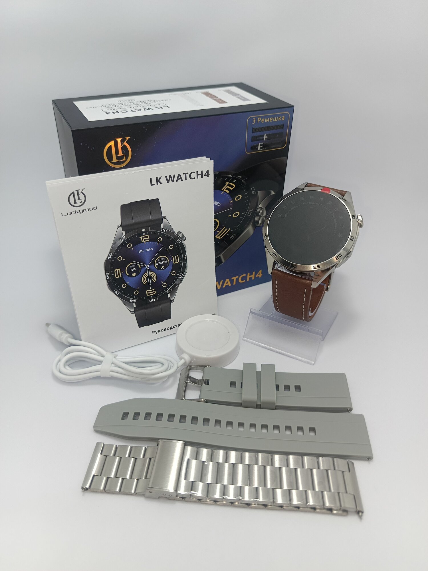 OPPO Умные часы Smart watch Lk4, 46mm, серебристый