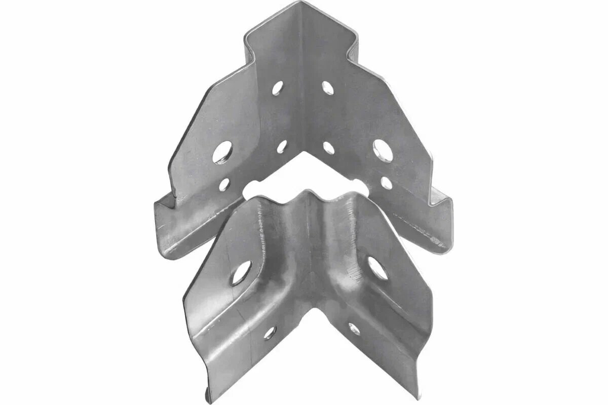 Краб-система XYZ-образная 20х20х20х1,2 мм стальная , оцинкованная "МастерБолтиков" (2 комплекта)