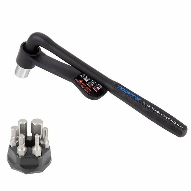 Набор динамометрических ключей TOOPRE для велосипеда с внутренним шестигранником TL-10, черный