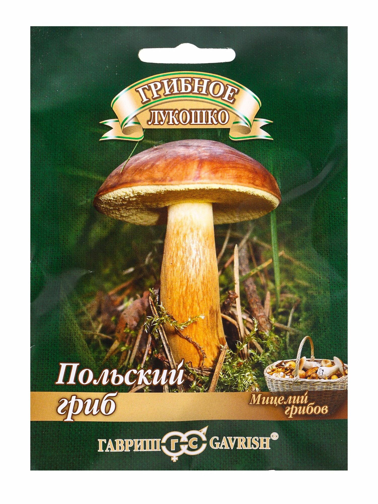 Семена Польский гриб на зерновом субстрате, большой пакет, 15 мл