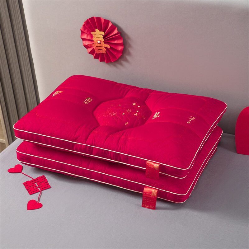 Производитель, оптовая продажа, новая высококачественная соевая свадебная подушка, изысканная красная подушка для