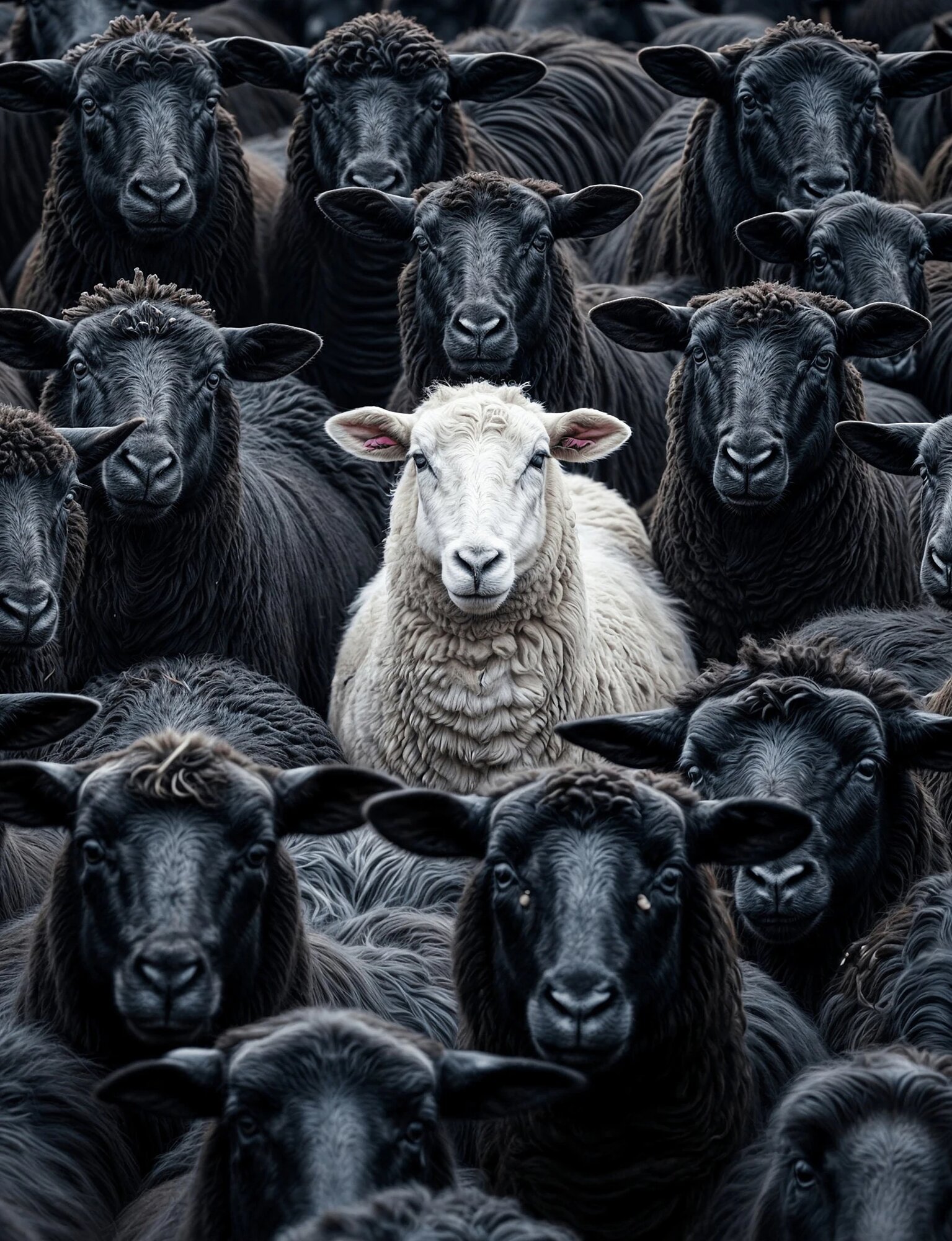 Портрет овец, современная печать на холсте 2, 50X70cm Unframed