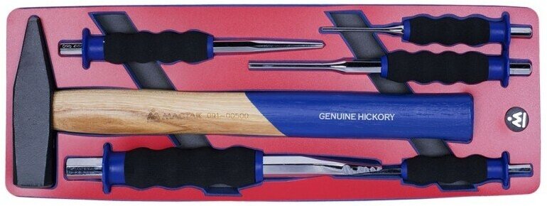 Набор ударно-режущего инструмента, ложемент, 6 предметов мастак 5-9006