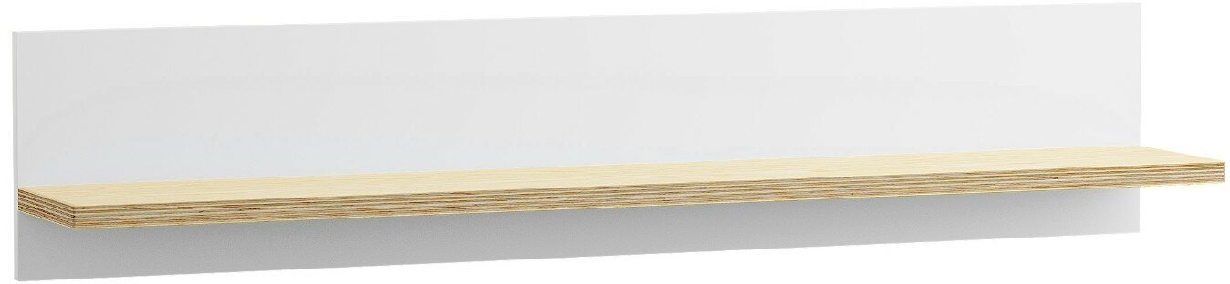 Полка настенная, большая Эйлин 4, Легкомаркет, 1200-200-240, цвет белый