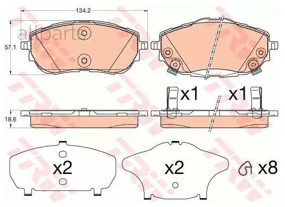 TRW GDB3598 Колодки торм. пер.