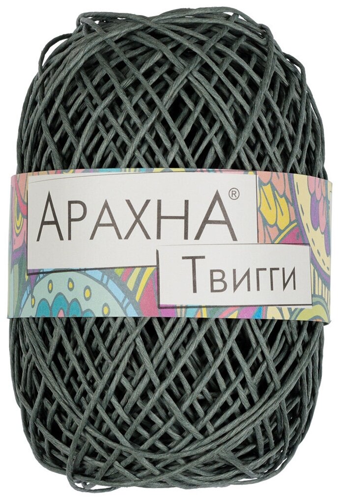Пряжа ARACHNA "Twiggy" 100% целлюлоза 50 г 80 м №10 серый