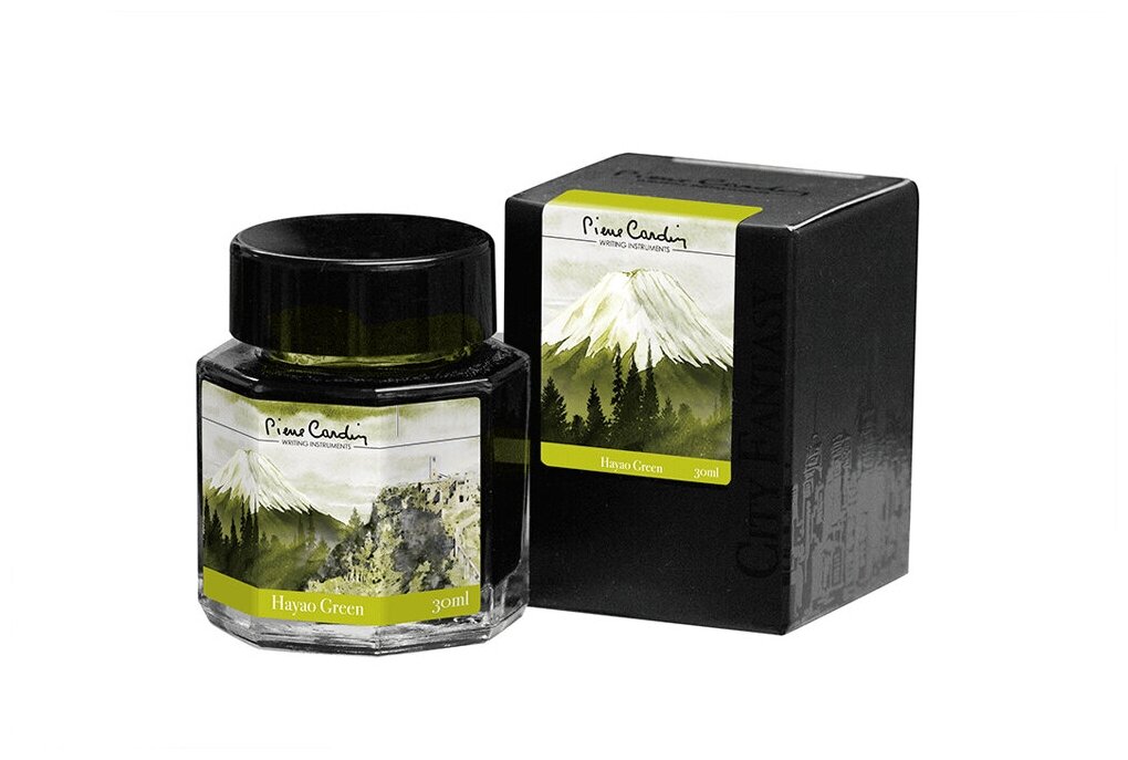 Флакон чернил Pierre Cardin 30мл, серия CITY FANTASY цвет Hayao Green (Зеленый Хаяо)