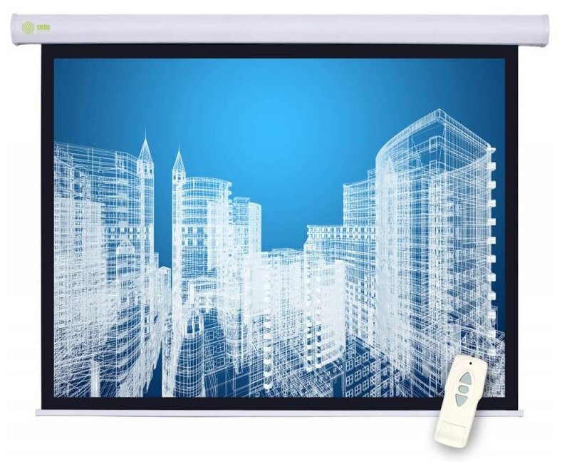 Экран Cactus CS-PSM-152x203, настенно-потолочный, моторизированный, рулонный, белый