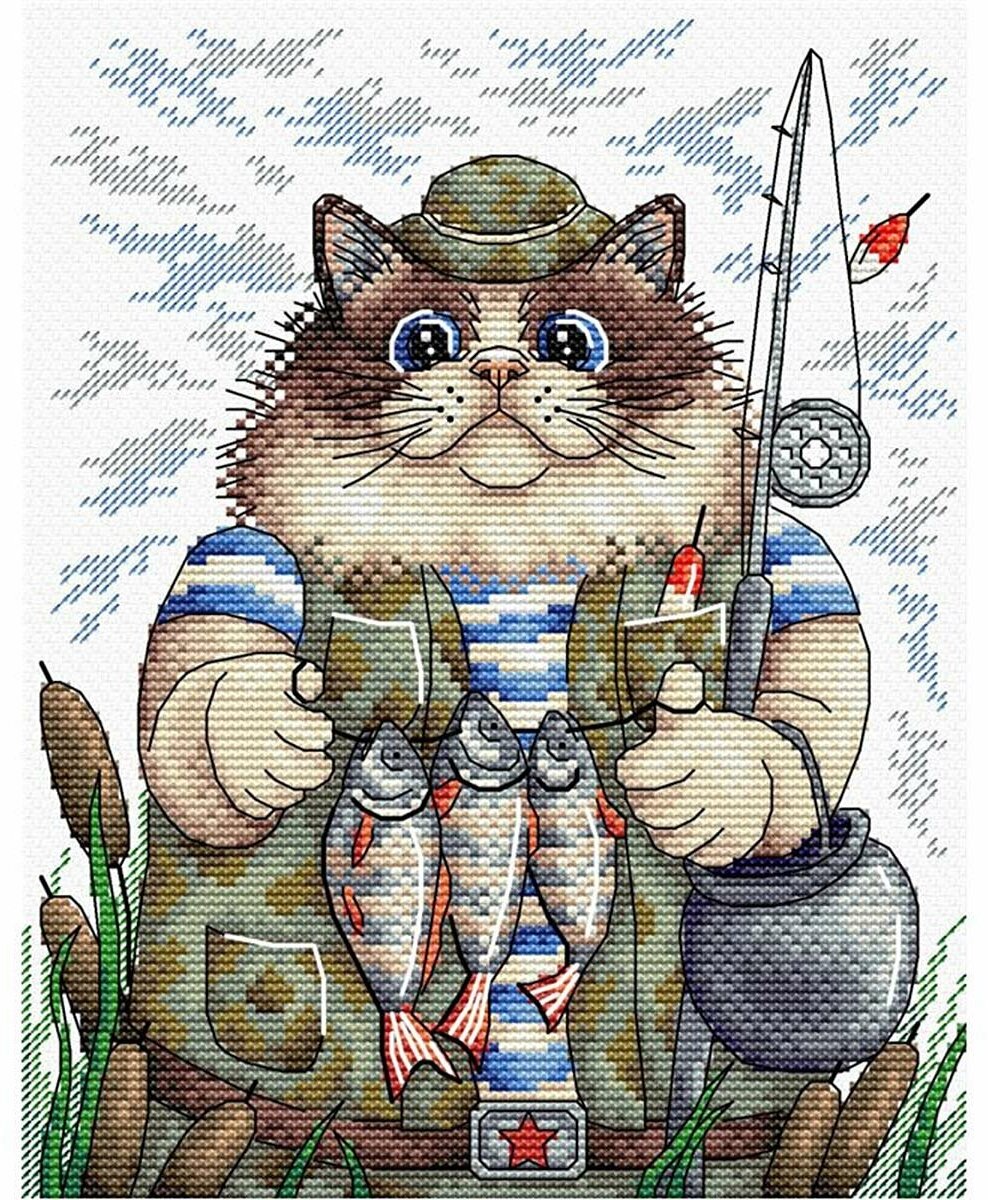 М-215 Набор для вышивания МП Студия 'Охота на рыбку' 22*17см