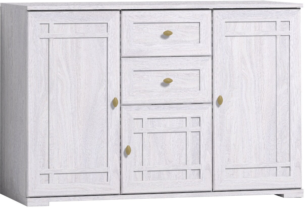 Комод напольный Sherlock, 119,9х81х44,5 см, ЛДСП, МДФ, цвет ясень Анкор светлый