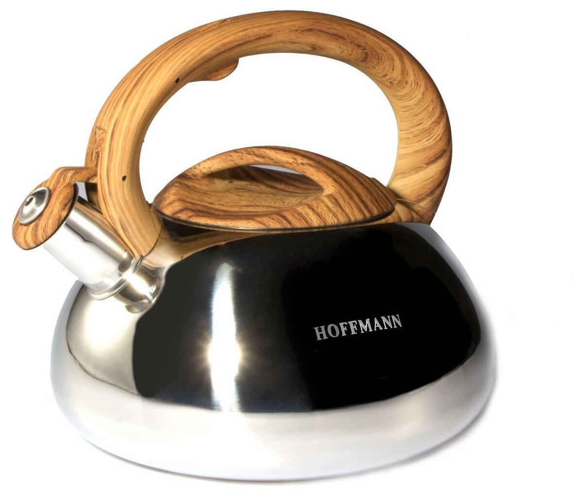 Чайник Hoffmann HM 55151, нержавеющая сталь, 3 л, со свистком