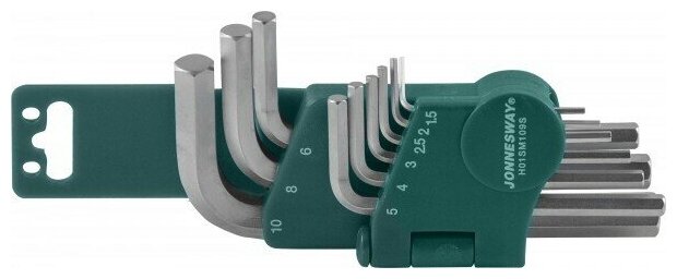 Комплект угловых шестигранников 9 предметов HEX 1.5-10 Jonnesway H01SM109S