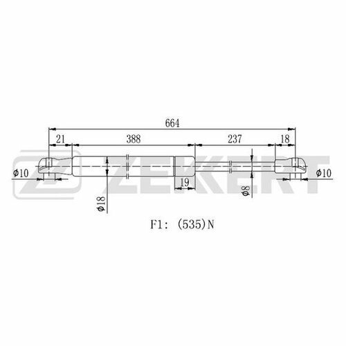 Амортизатор багажника ZEKKERT gf2253 для Renault GRAND SCENIC III JZ01 III