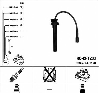 RC-CR1203 (9170) CHRYSLER SEBRING 2.0-2.4I 01- к-т NGK 9170