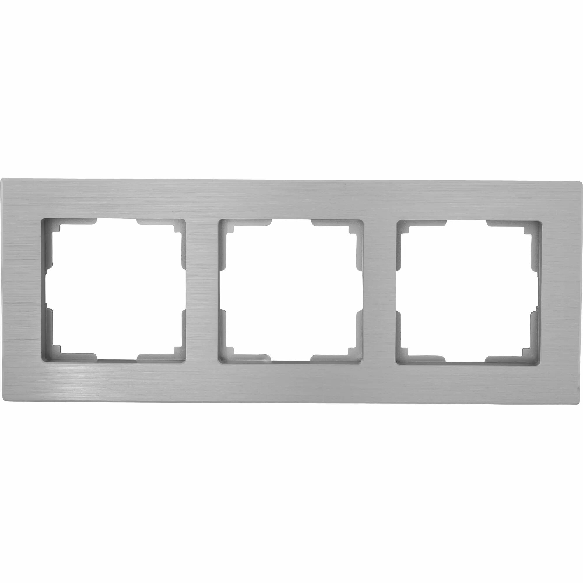 Рамка для розеток и выключателей Werkel Aluminium 3 поста, металл, цвет алюминий W0031706