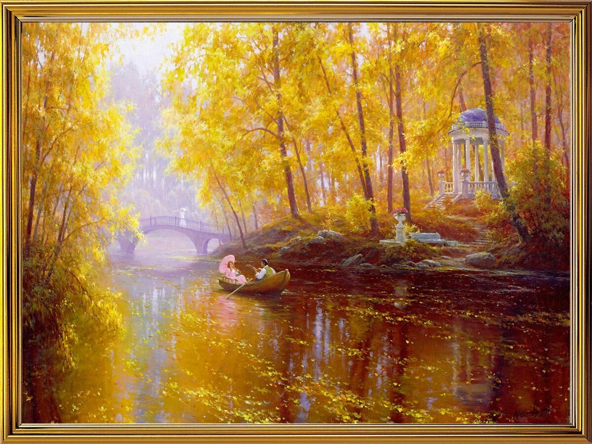 Картина "Осень", 30х40 см, художник - Ковалёв В, Арт. КВ4-30х40