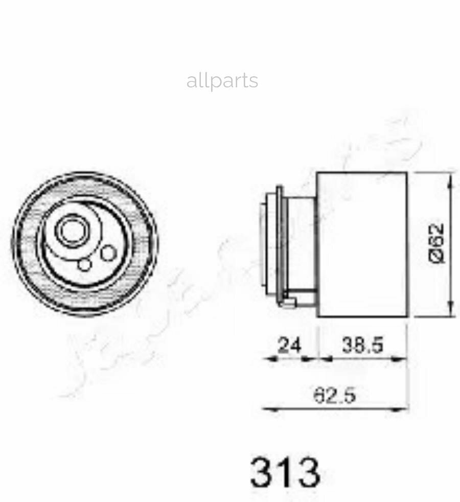 JAPANPARTS BE313 ролик натяжной!\ Mazda 323/626/MX6/Premacy 1.8/2.0 92-04