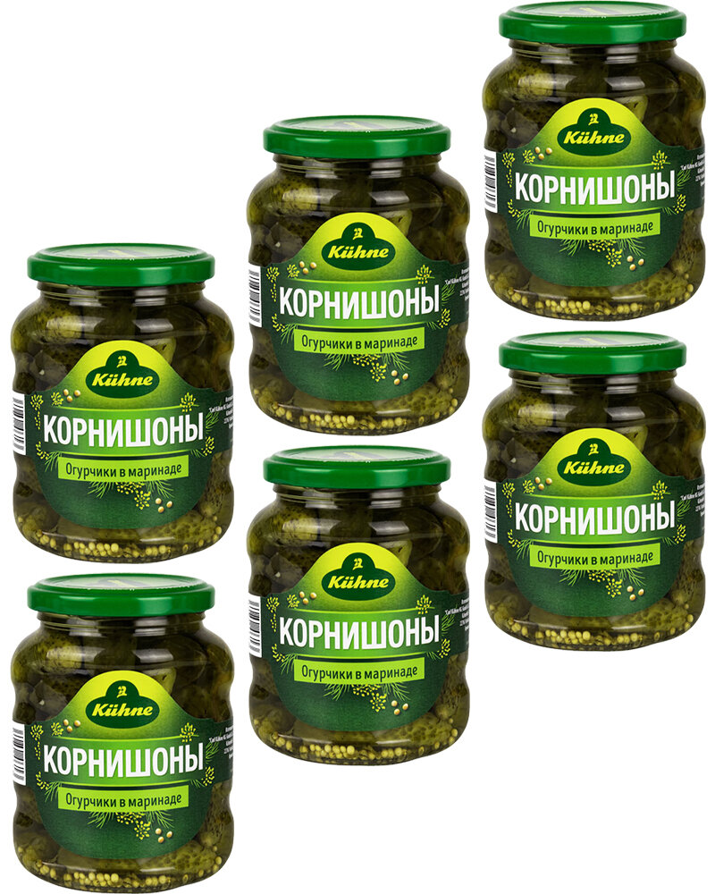 Корнишоны Kuhne 330 гр. - 6 шт