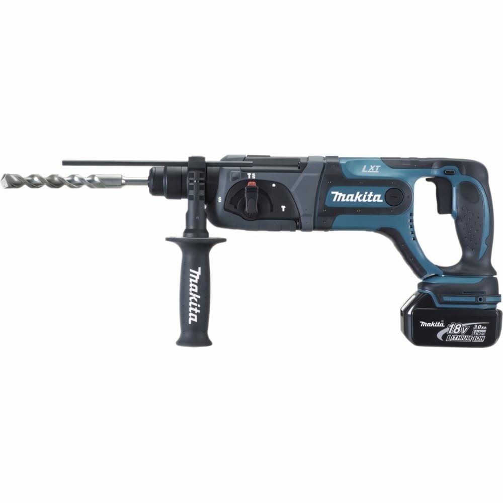 Перфоратор Makita LXT DHR241Z с режимом долбления, мощностью удара 1.9 Дж и частотой вращения до 1100 об/мин, без аккуму