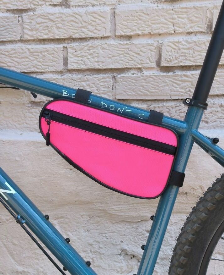 Велосумка под раму велосипеда, р-р 23х13х5см, розовая, PROTECT