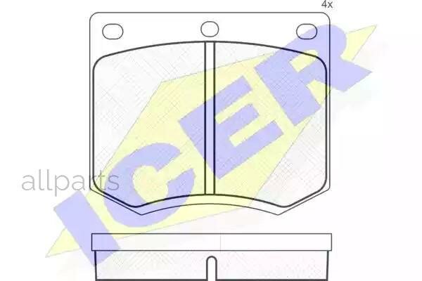 ICER 180255 Колодки торм. дисковые
