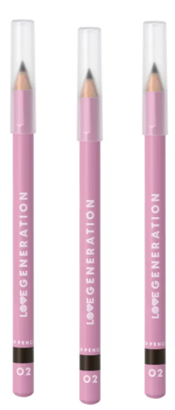 Карандаш для глаз Love Generation Eye Pencil, тон 02 коричневый, 1.2 г 3 шт