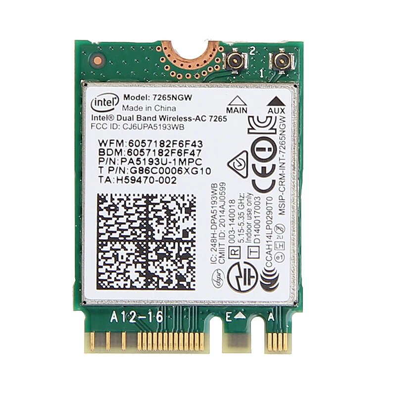 Wifi адаптер 7265NGW 1200 Мбит/с