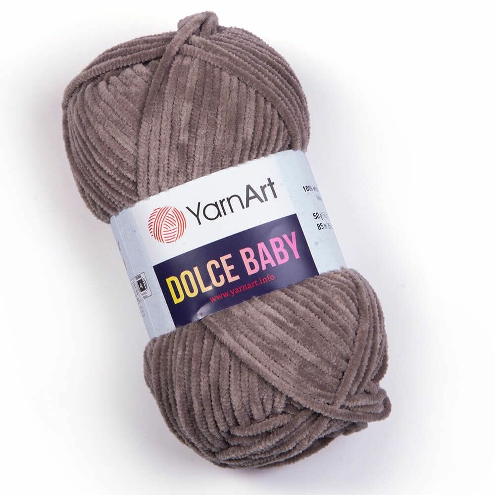 Пряжа Дольче Беби (Dolce Baby Yarnart) упаковка 5 мотков 50 г. 80 м. 100% микрополиэстер плюш 754 какао