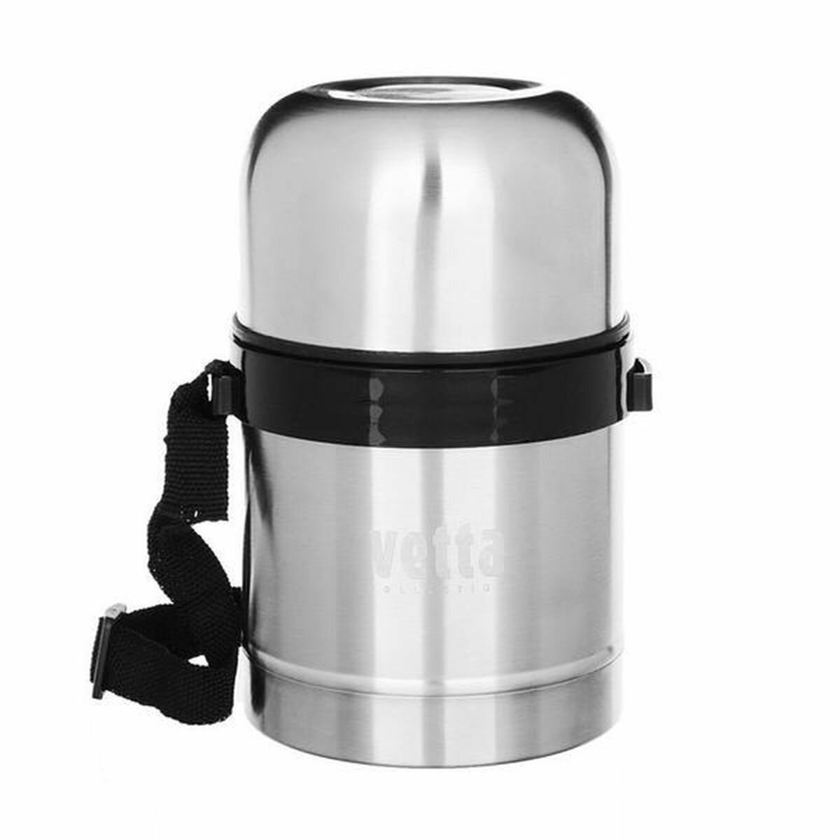 Термос 0,5л (500мл) металлический "Суповой" c широким горлом серебристый Vetta