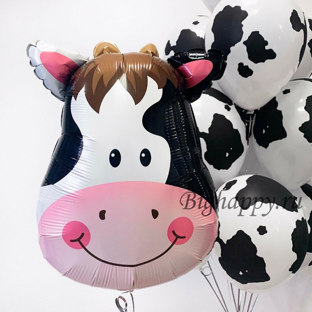 Композиция из шаров "Милая коровка"