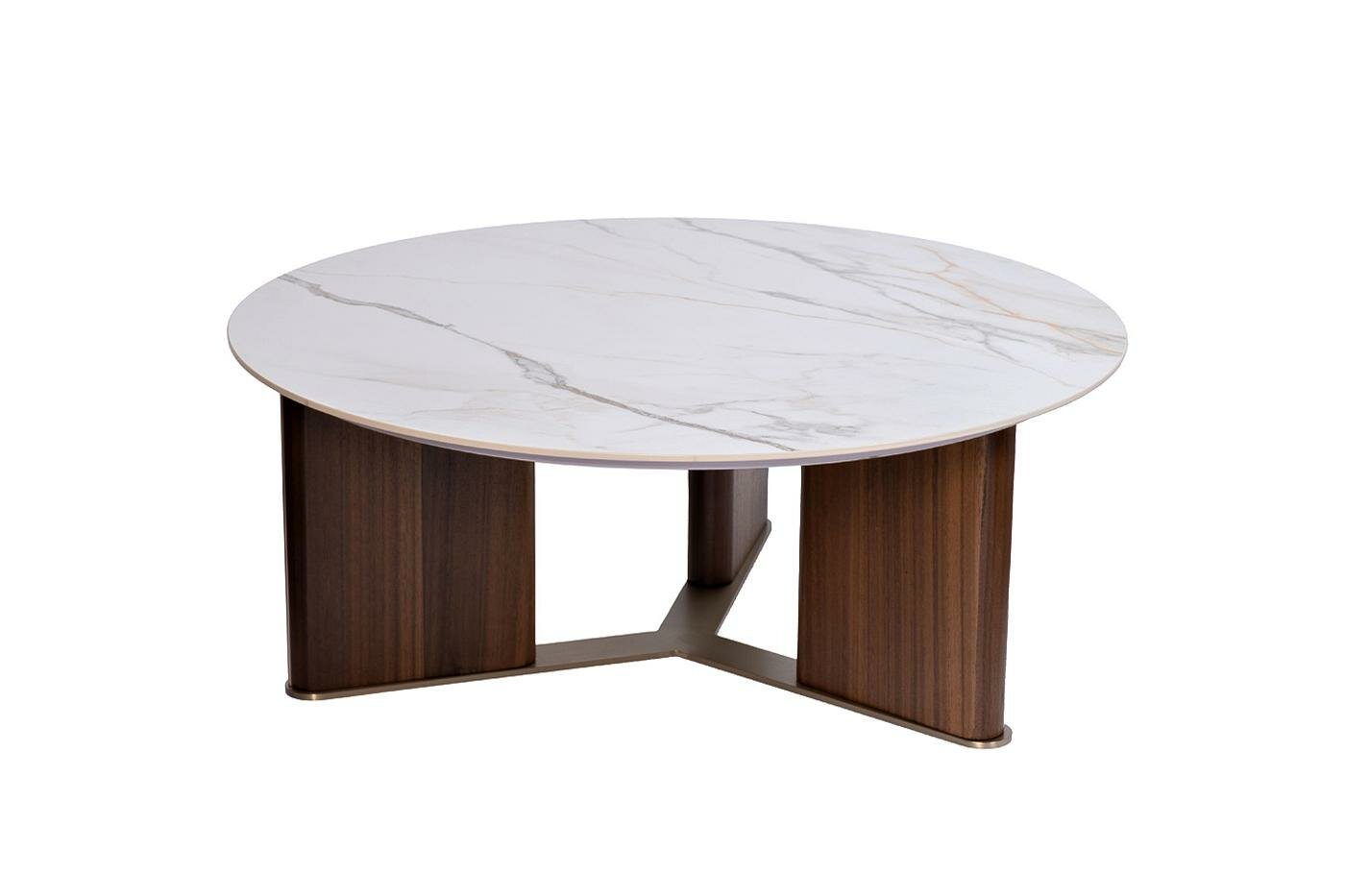 Стол журнальный Garda Decor 76AR-501C-STOL/ZH Стол журнальный круглый иск. камень белый d90*35.5см арт. 76AR-501C-STOL/ZH